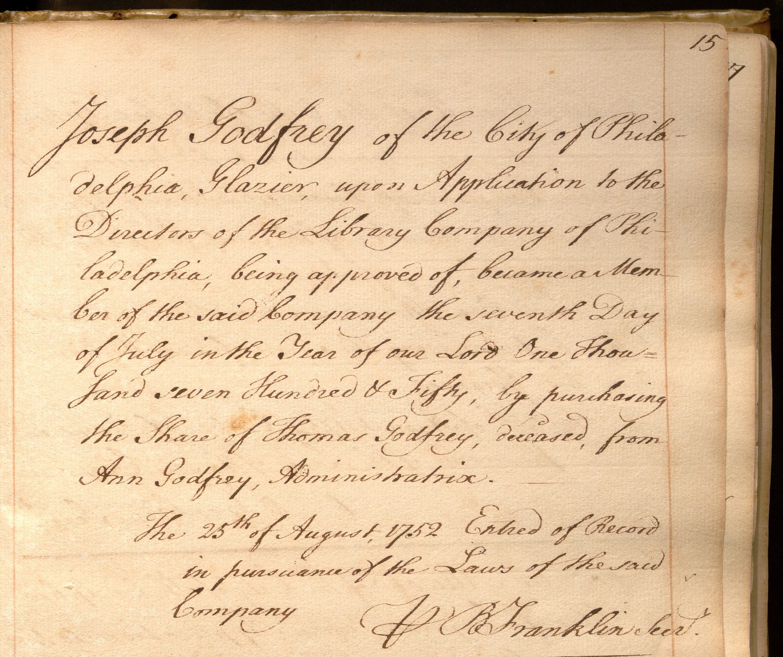 History of Share #7 – Library Company of Philadelphia Papers Project