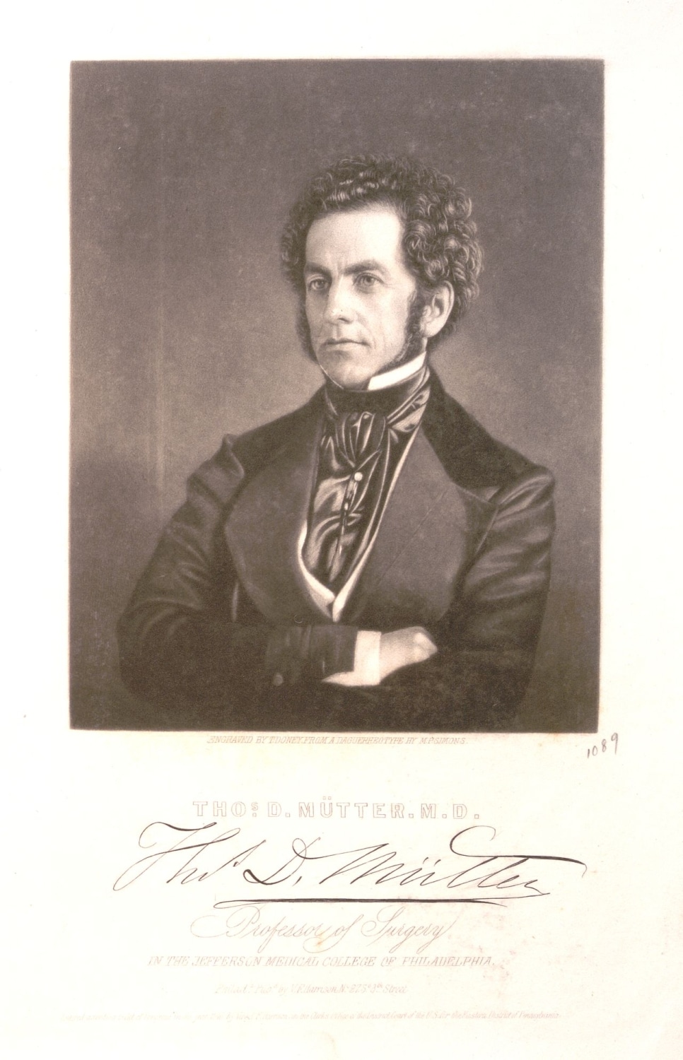 Shareholder Spotlight: Dr. Thomas D. Mütter (1811-1859) – The Library ...