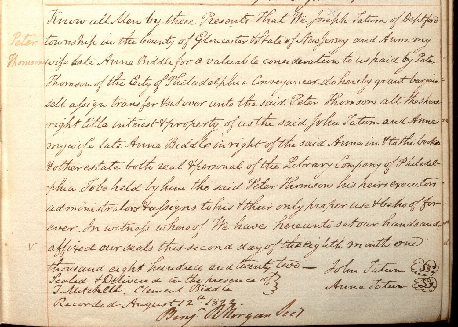 Shareholder Spotlight: Anne Biddle Tatum (b. 1780) – The Library ...