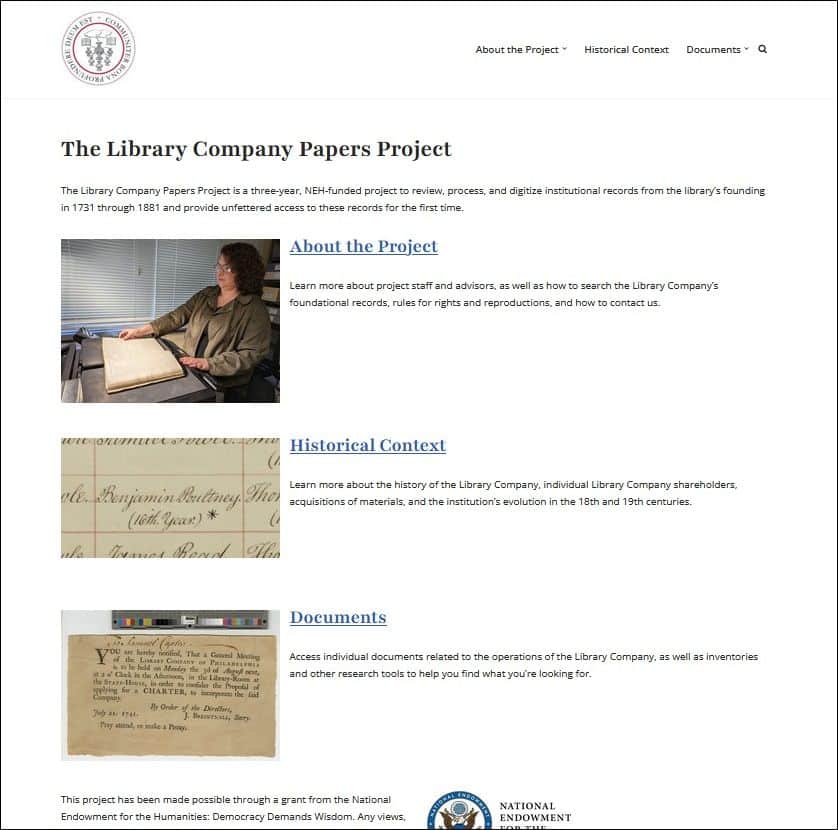 Library Company Papers Project Launches New Web Portal – The Library ...