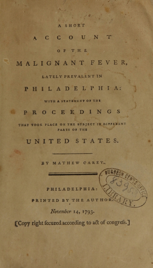 Pandemic Reading: Yellow Fever in Philadelphia – The Library Company of ...