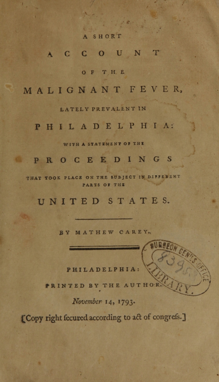 Pandemic Reading: Yellow Fever in Philadelphia – The Library Company of ...